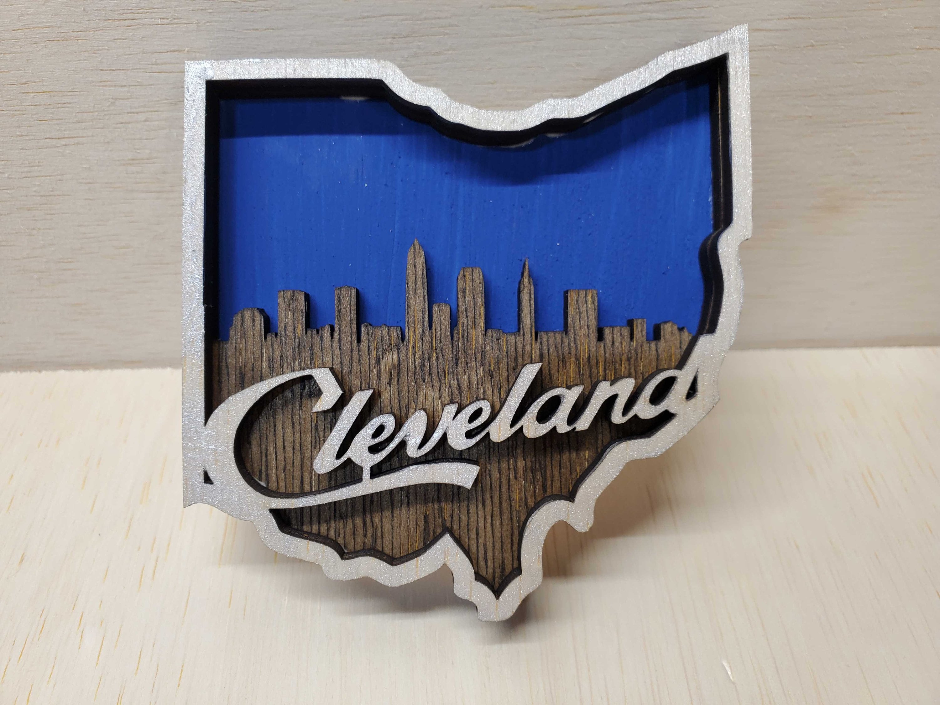 Cleveland Ohio Skyline SVG Laser Cut Files 3 Layer Art Piece for ...