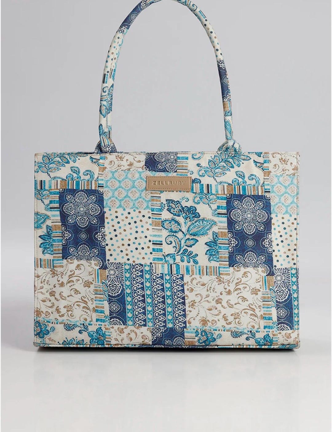 Pakistani Designer Bag Tote Bag in Canvas Fabric With Zip Closure ...