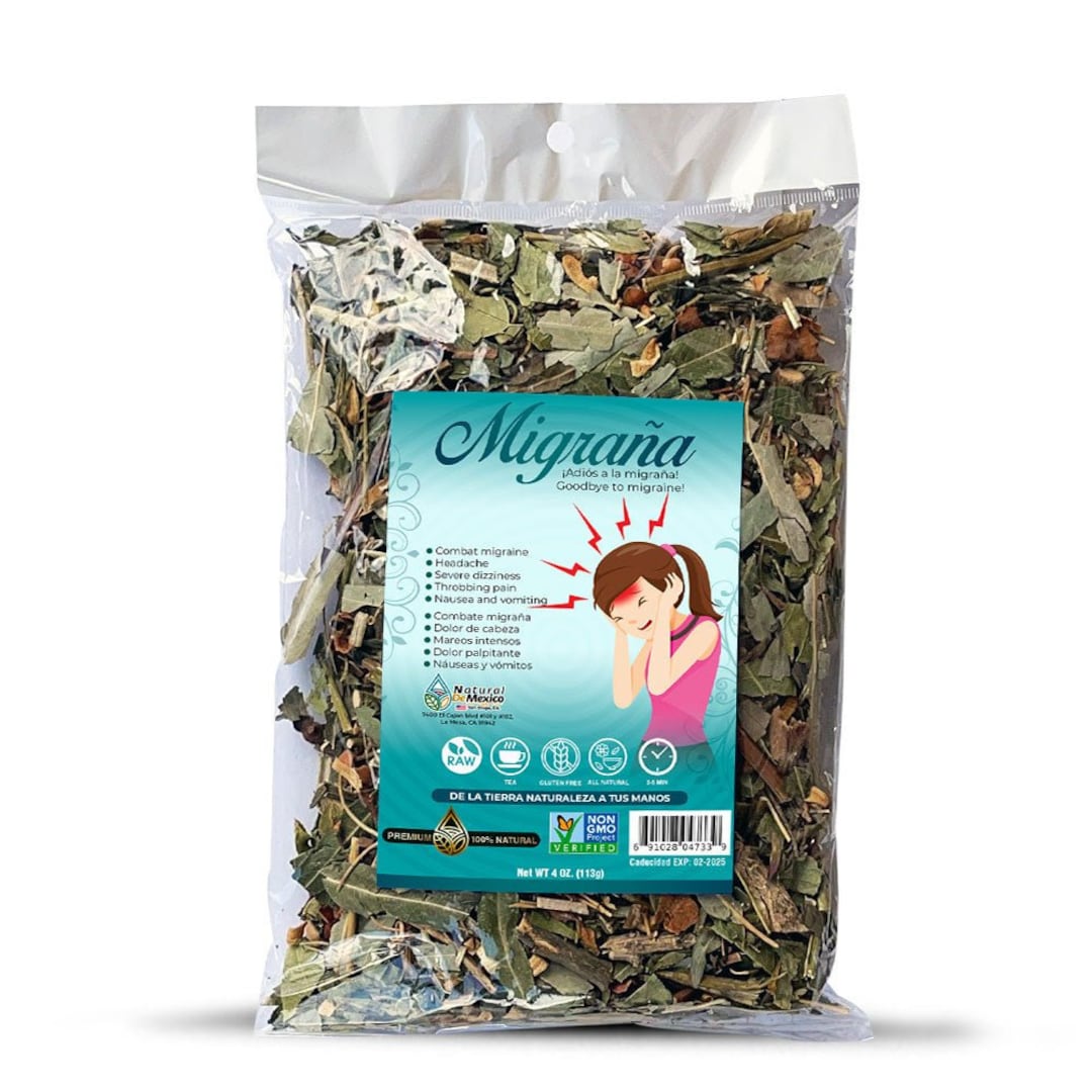 Migraña Hierba, Migraine Herbal Blend 4 Oz, Natural De Mexico - Etsy
