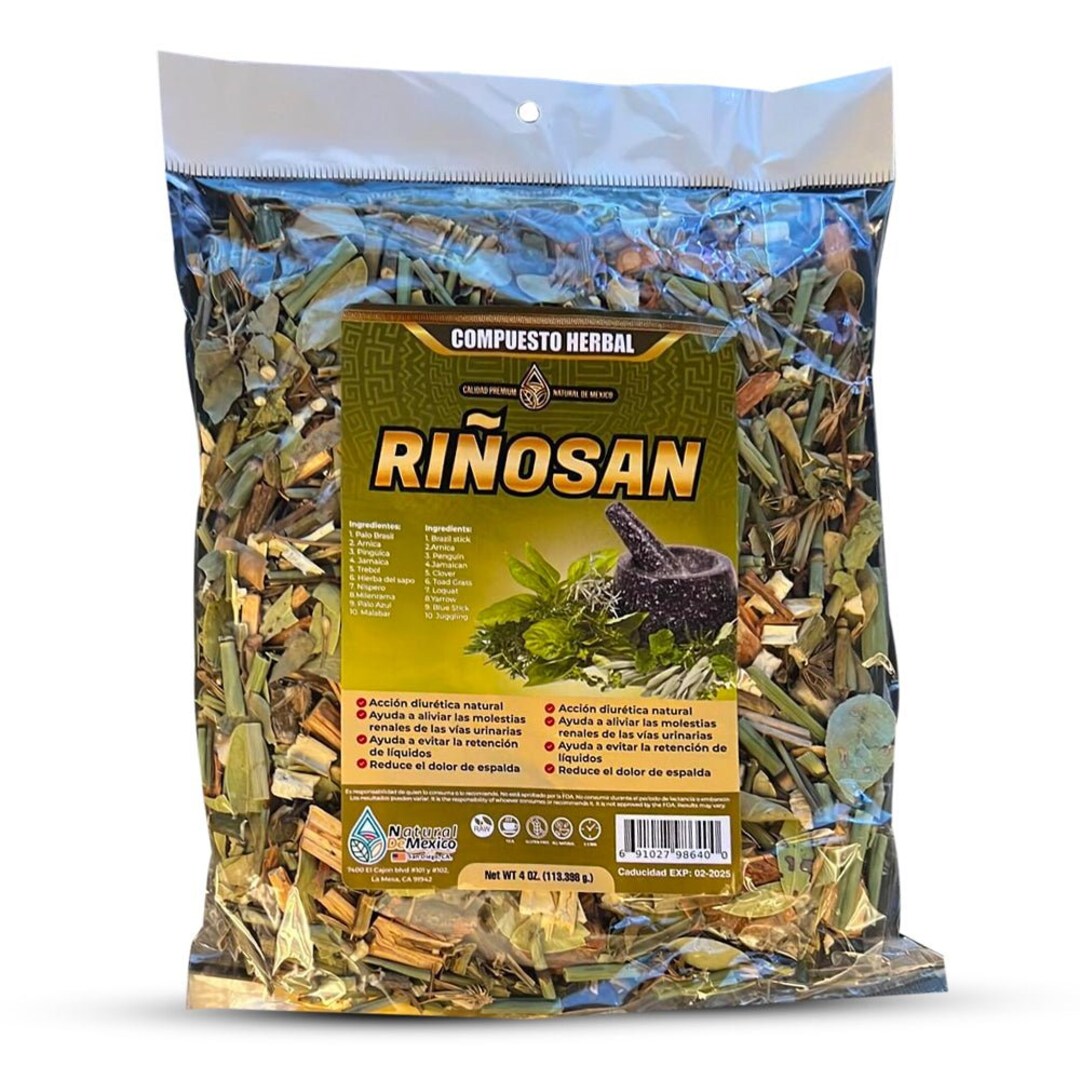 Riñosan Hierba, Kidney Health Support Herbal Blend 4 Oz, Natural De ...