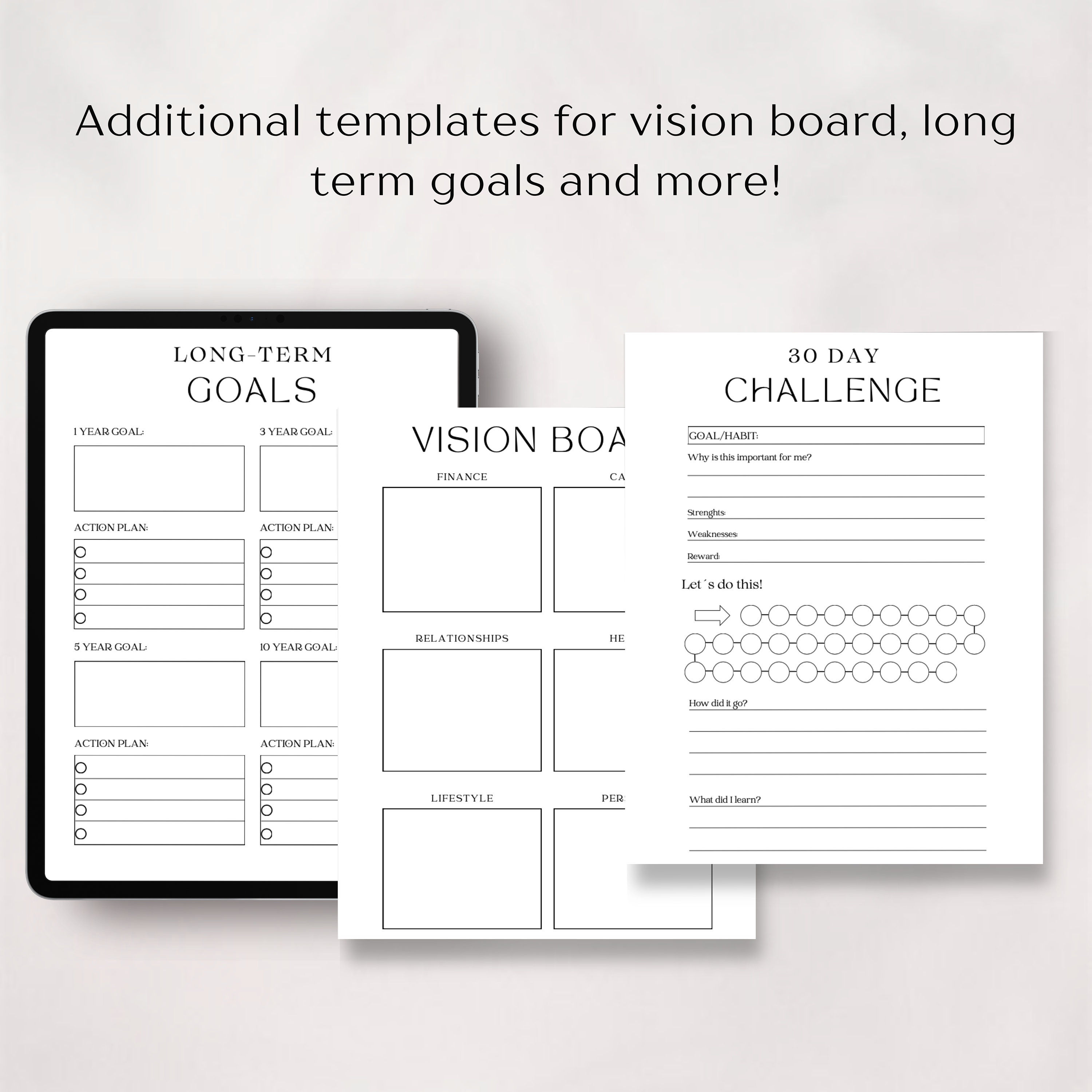 PLR Digital Goal Planner, Canva Template, Commercial Use Editable ...