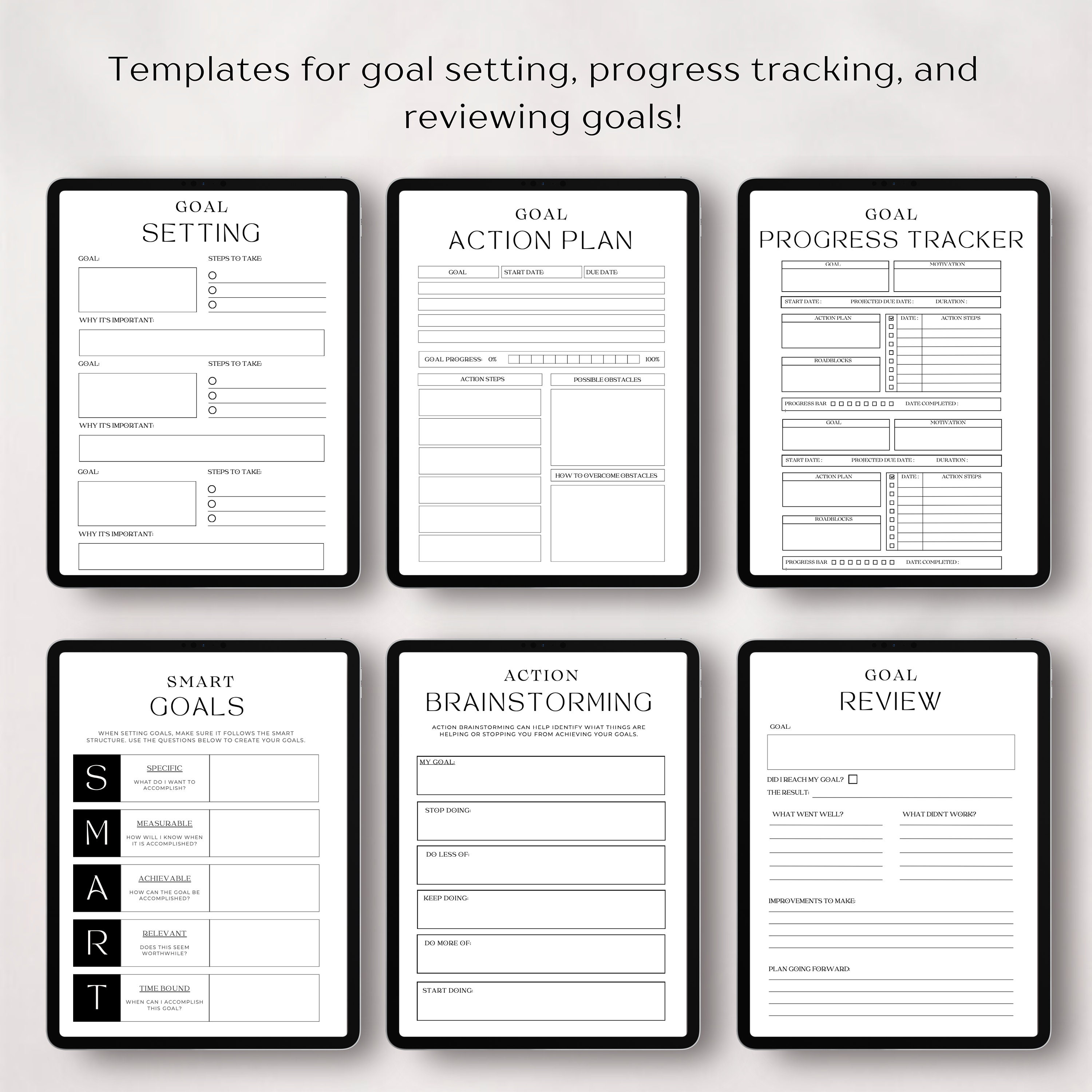 PLR Digital Goal Planner, Canva Template, Commercial Use Editable ...