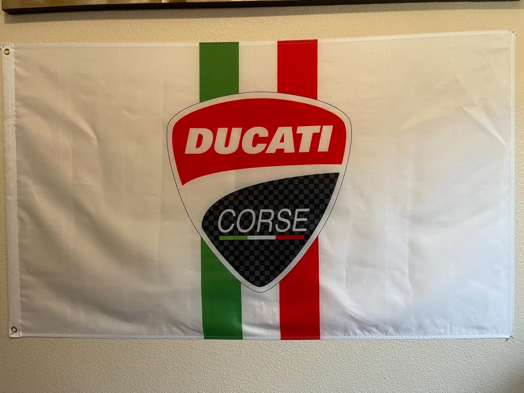 Ducati Flag 3x5 Ft | Garage Wall Banner With Eyelets | Man Cave Decor ...
