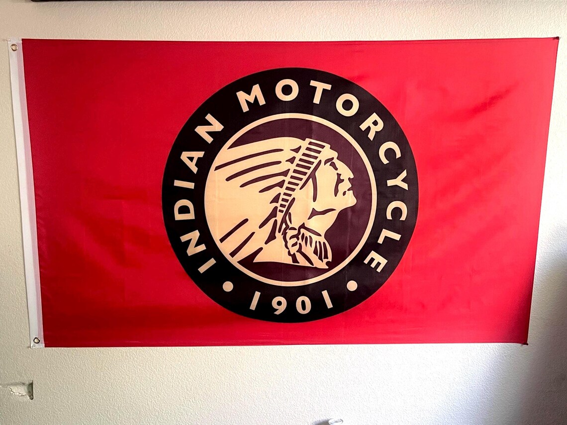 Indian Motorcycles Flag: Vintage Biker Garage Decor 3x5 FT - Etsy