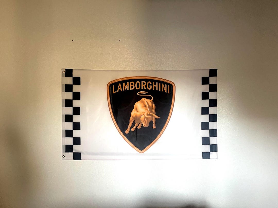 Lamborghini Flag 3x5 FT | Supercar Garage, Mancave Banner - Etsy