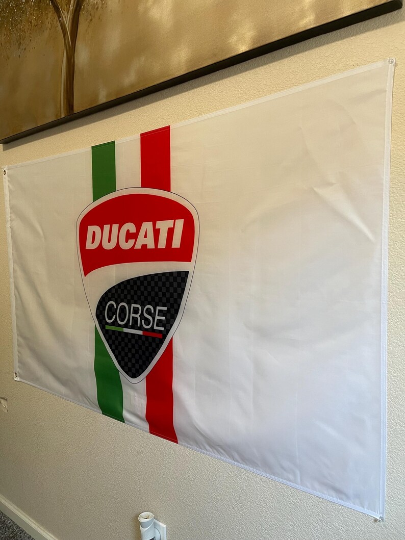 Ducati Flag 3x5 Ft | Garage Wall Banner With Eyelets | Man Cave Decor ...