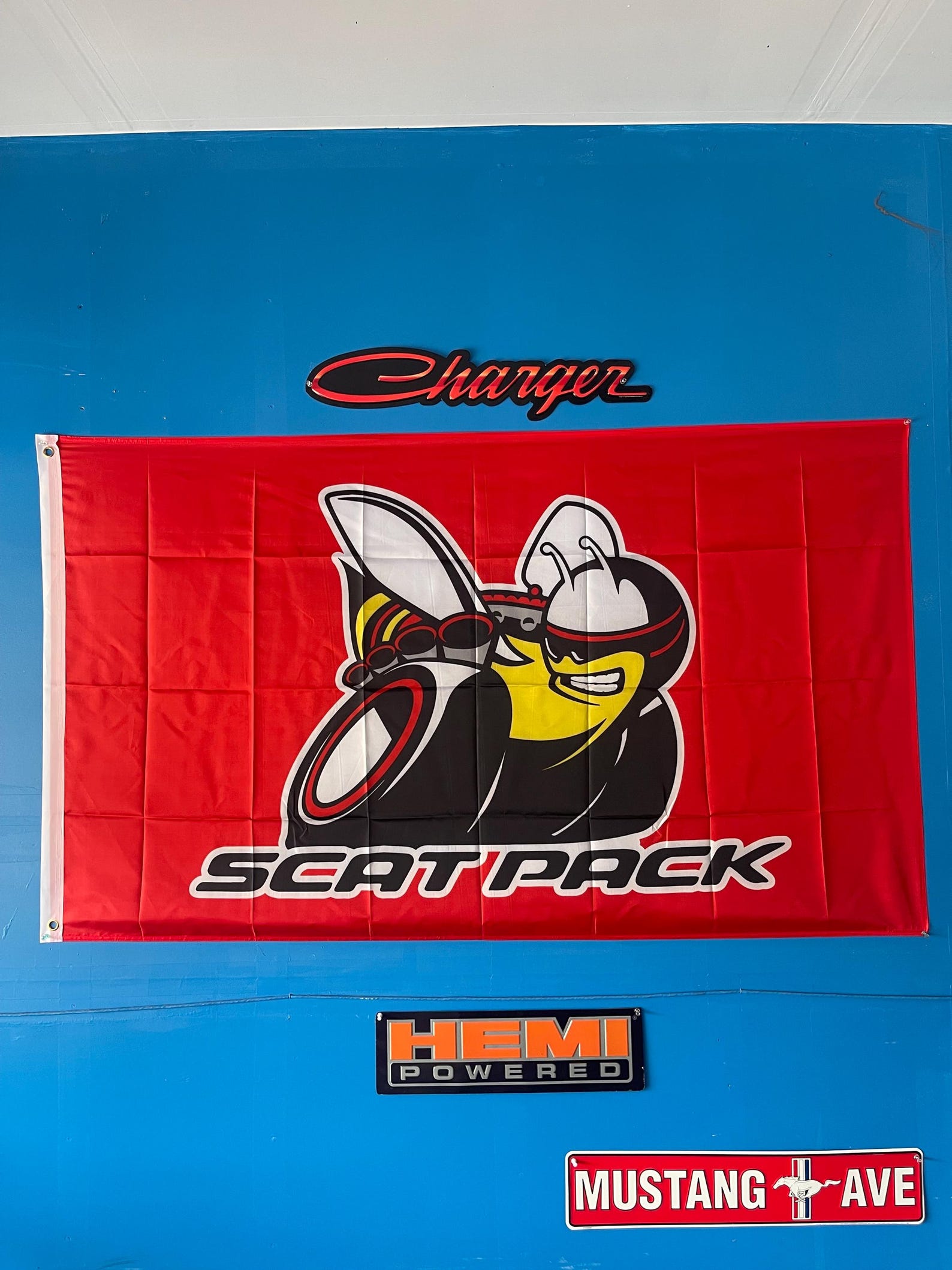 Scat Pack Flag 3x5 Ft – Dodge Muscle Bee Banner for Garage or Man Cave ...