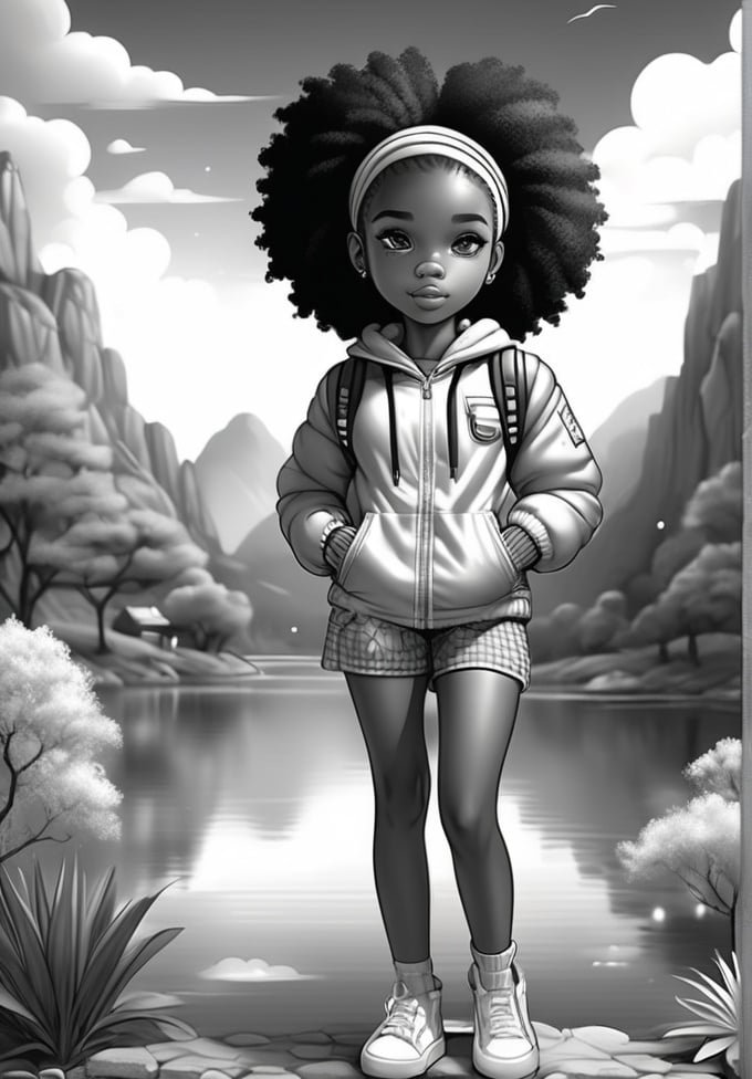 47 Cute Black Girl Coloring Pages for Kids or Adults - Etsy