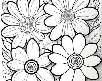 120 Roses Flowers Coloring Pages Coloring Pages, Elegant Floral ...