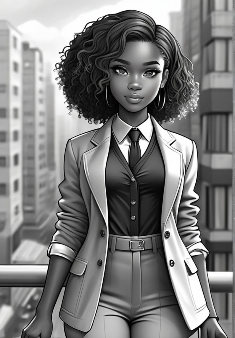 47 Cute Black Girl Coloring Pages for Kids or Adults - Etsy