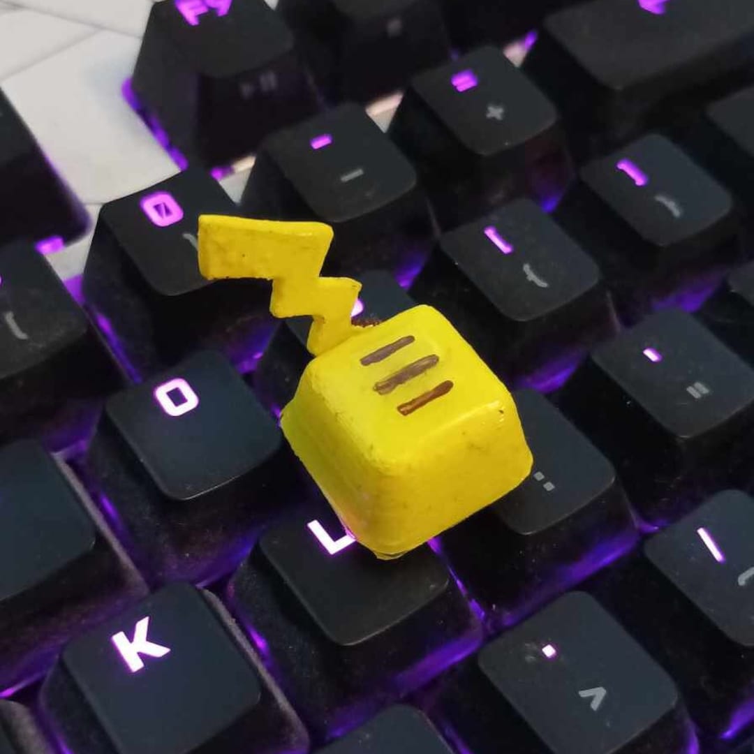Pikachu Keycap, Custom, Pokemon Keycap, Artisan Keycap, Custom Artisan ...