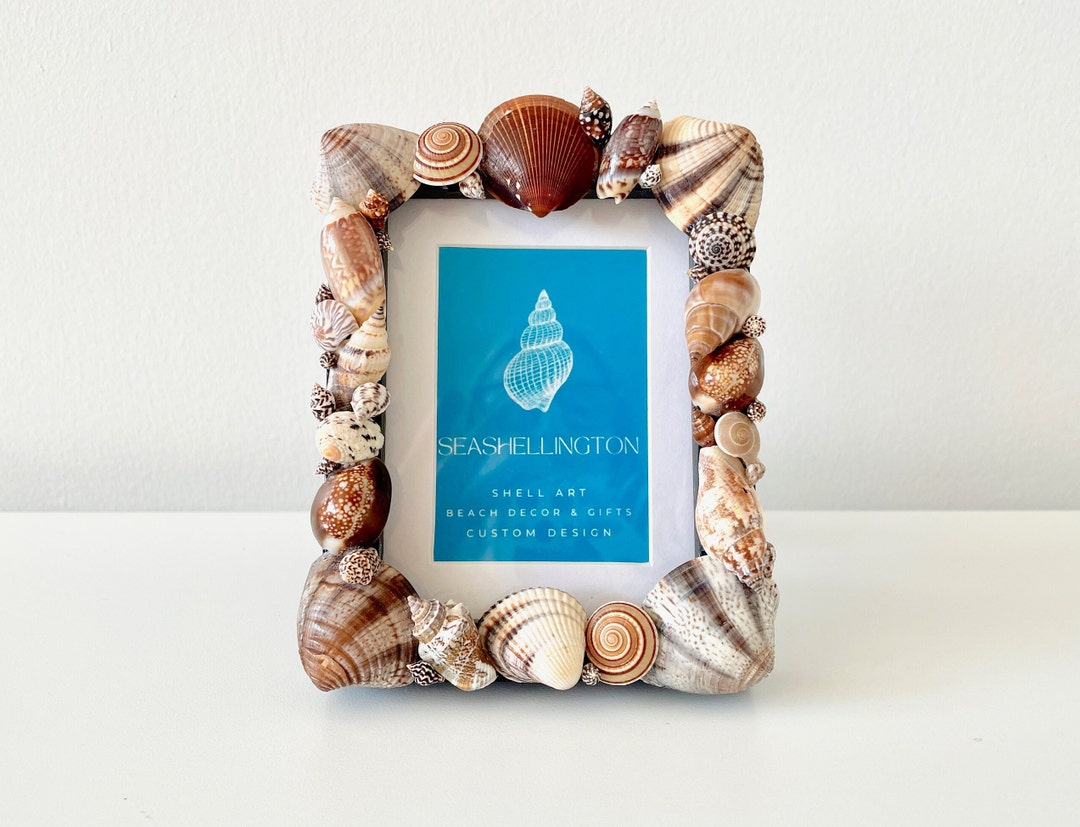 Seashell Photo Frame 2x3 Beach Coastal Decor Beach Wedding Gift Picture ...