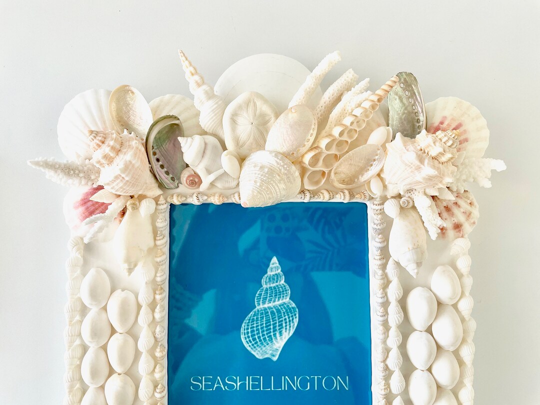 Seashell Photo Frame 5x7 Beach Coastal Decor Beach Wedding Gift ...