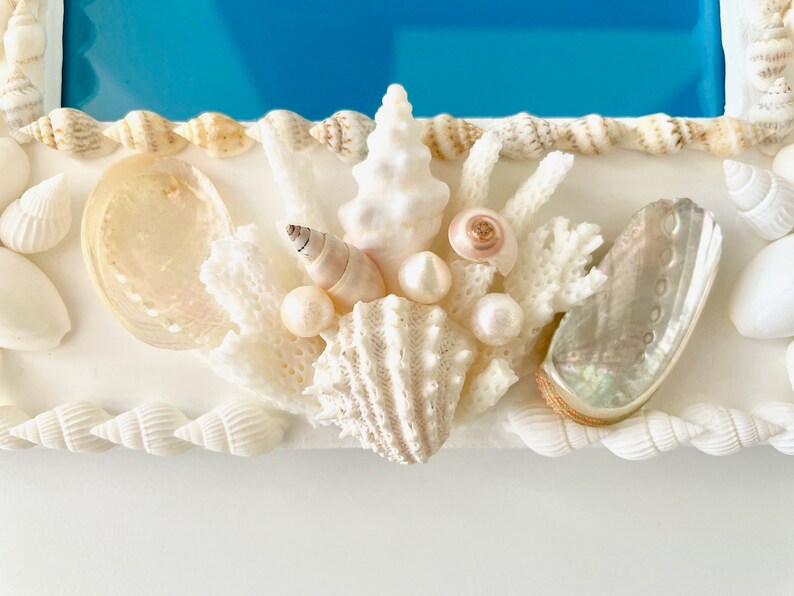 Seashell Photo Frame 5x7 Beach Coastal Decor Beach Wedding Gift ...