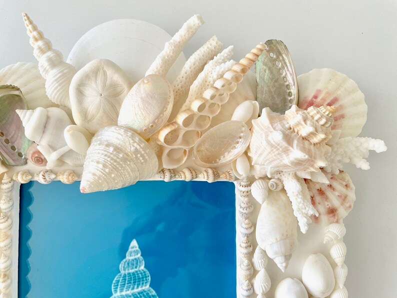 Seashell Photo Frame 5x7 Beach Coastal Decor Beach Wedding Gift ...
