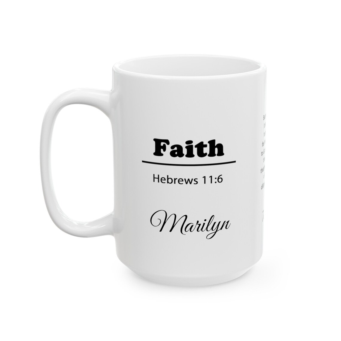 Faith Coffee Mug, Personalized, Religious Verse, Encouragement Gift - Etsy
