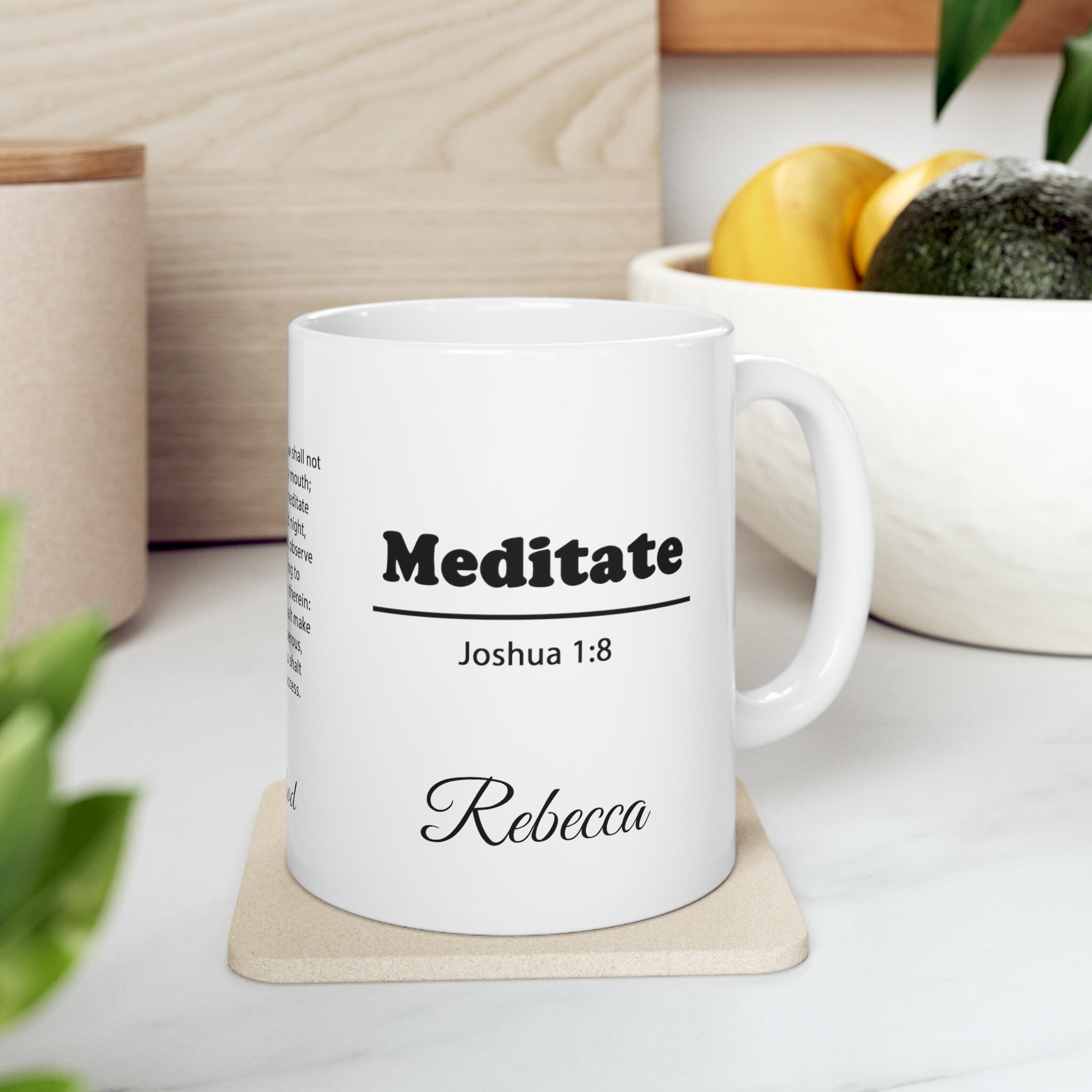 Meditation Mug With Name, Religious Coffee Mug, Spiritual, Bible Verse ...