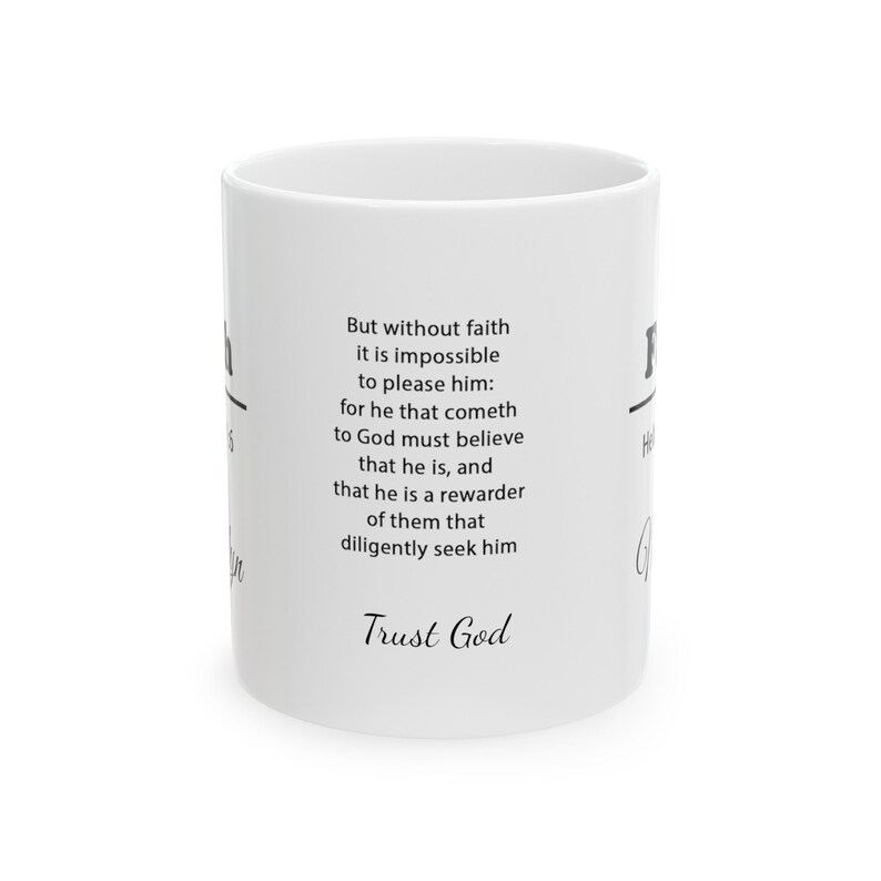 Faith Coffee Mug, Personalized, Religious Verse, Encouragement Gift - Etsy