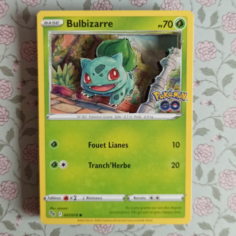 Custom Pokemon Card Bulbasaur / Bulbasaur 3d - Etsy