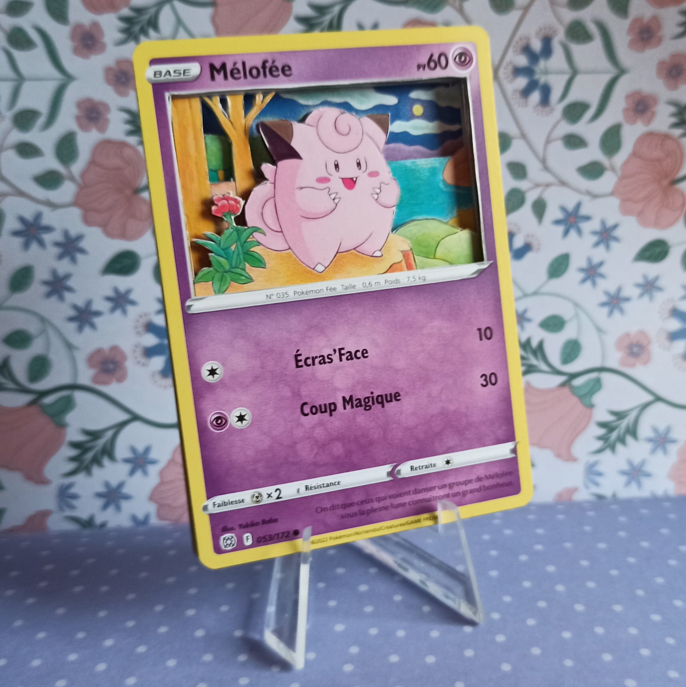 Carte Pokemon Personnalisé Mélofée / Clefairy 3d - Etsy
