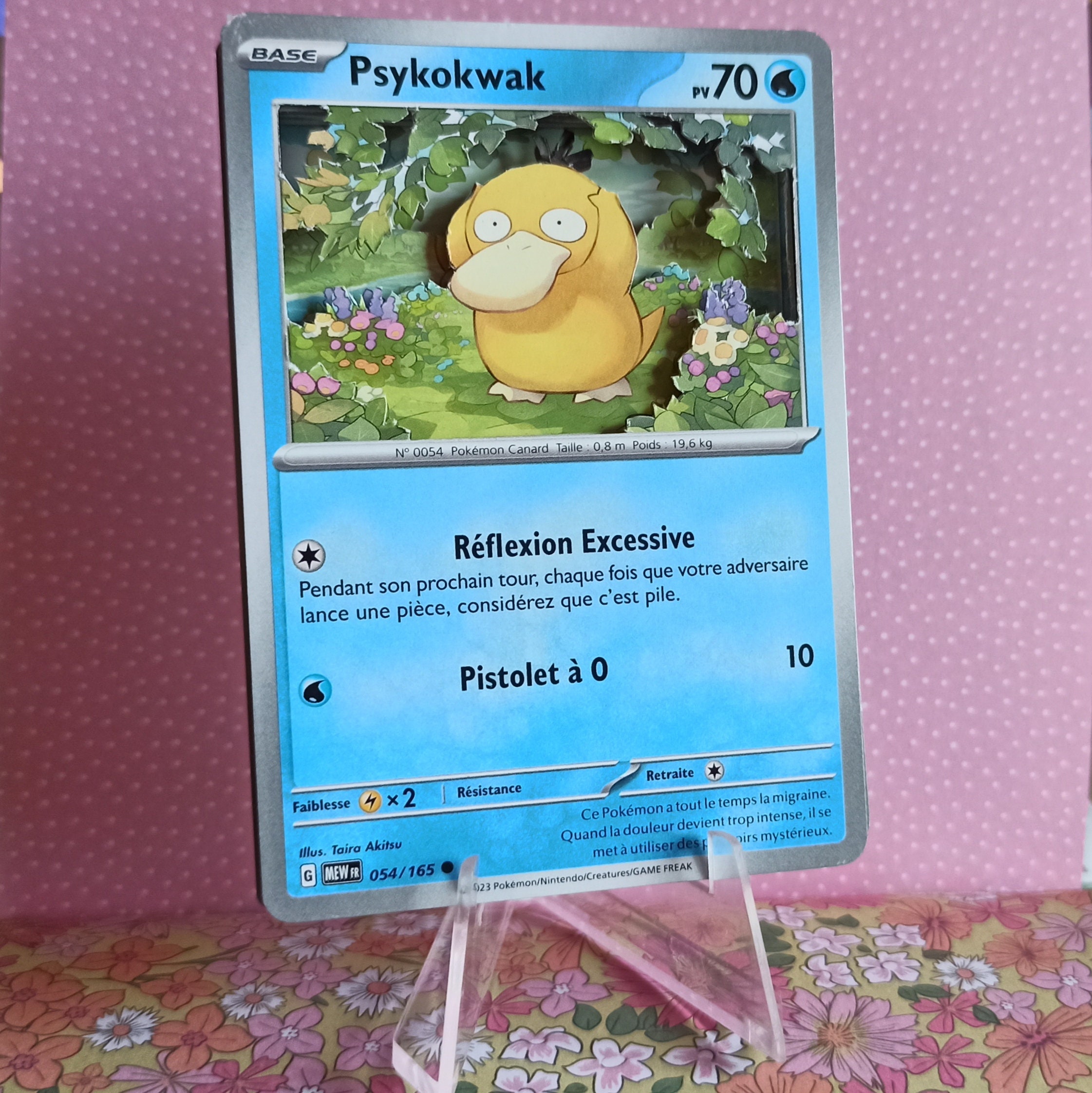 Personalized Pokemon Card Psyduck/psyduck 3d - Etsy
