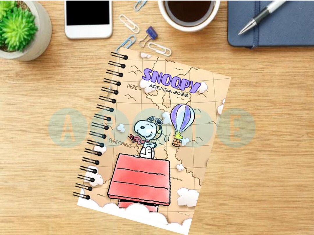2026 Snoopy Planner Spanish/english, PDF File Ready to Print on Half ...