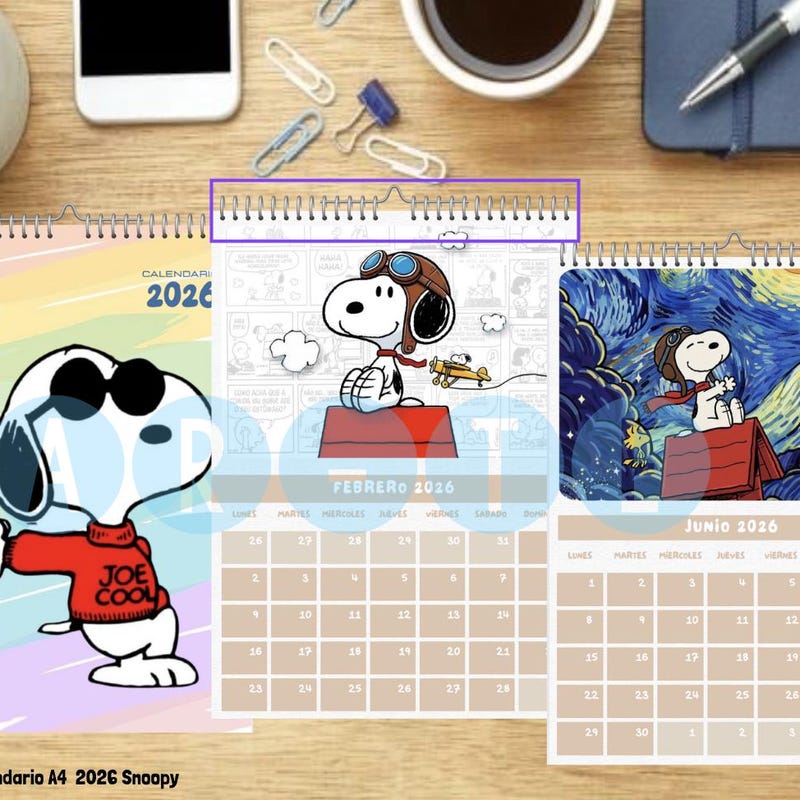 Snoopy Wall Calendars 2026 - Etsy UK