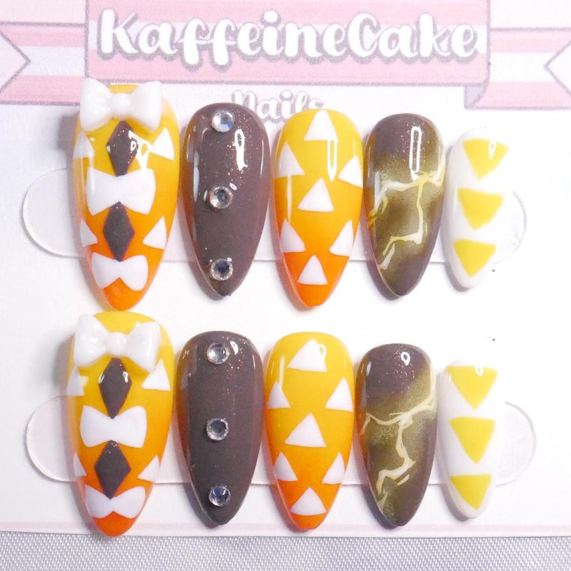 Demon Slayer Nails - Etsy