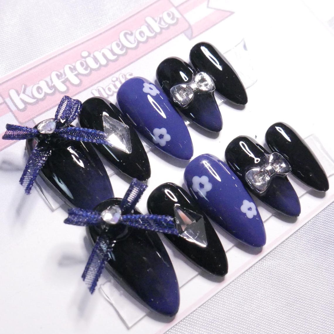Inosuke Hashibira Demon Slayer Press on Nails Almond Square Stiletto ...