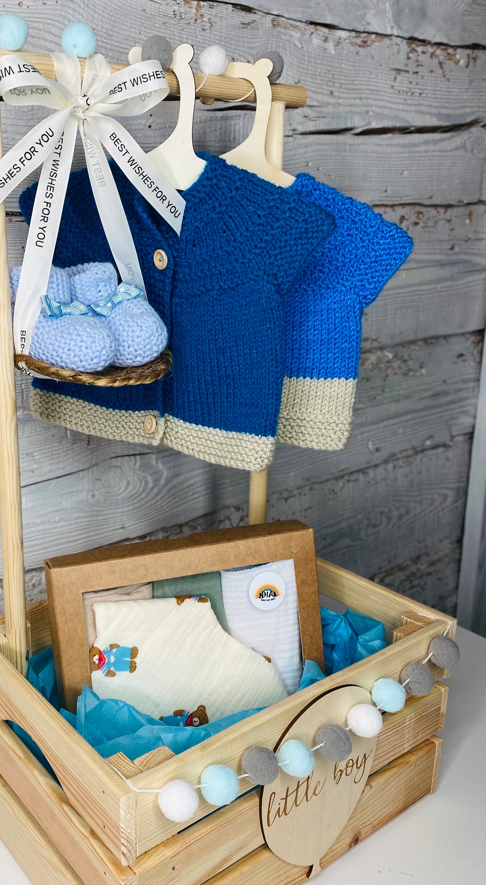 Baby Shower Crate/gender Reveal Gift/little Boy/baby Hamper - Etsy