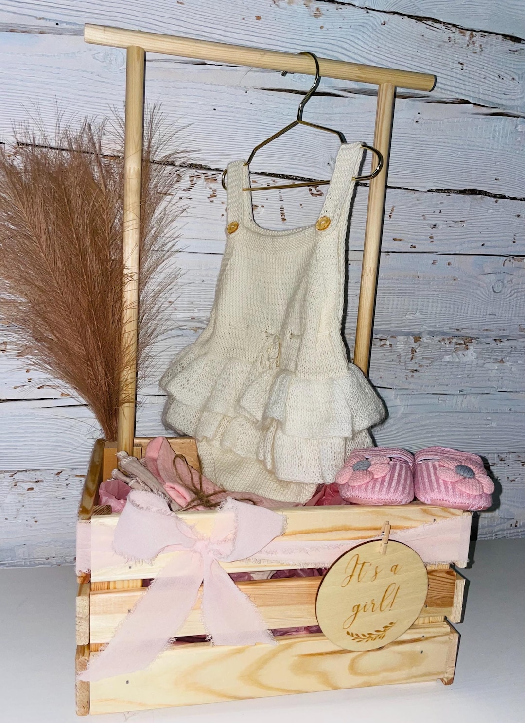 Hello World Baby Shower Crate | Versatile Wooden Box & Montessori ...