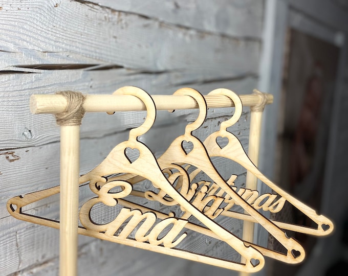 SET OF 3 Hangers for Babys| Hangers for Kids| Personalised Hangers ...