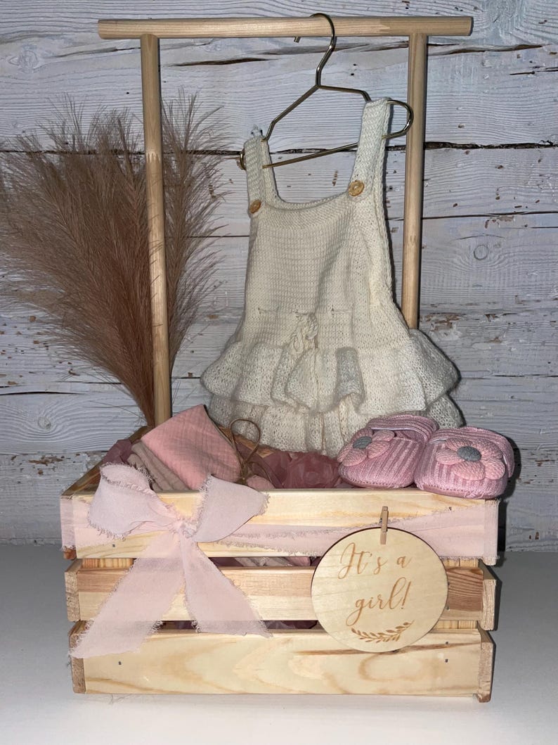 Hello World Baby Shower Crate | Versatile Wooden Box & Montessori ...