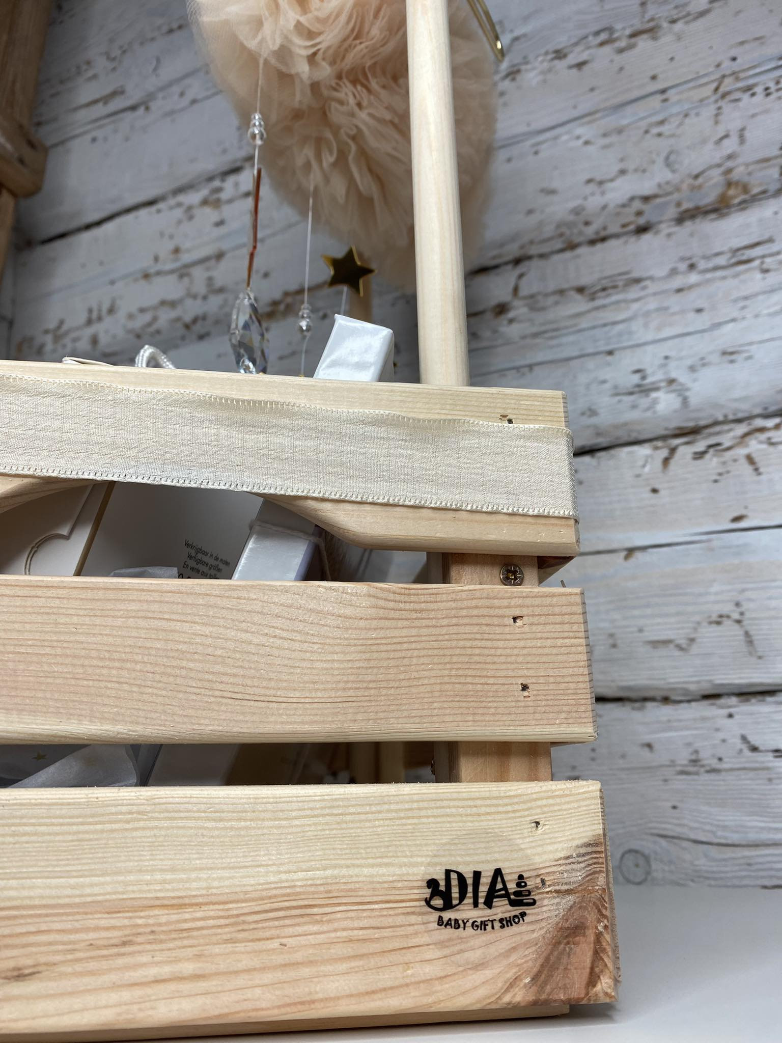 Hello World Baby Shower Crate Versatile Wooden Box & Montessori ...