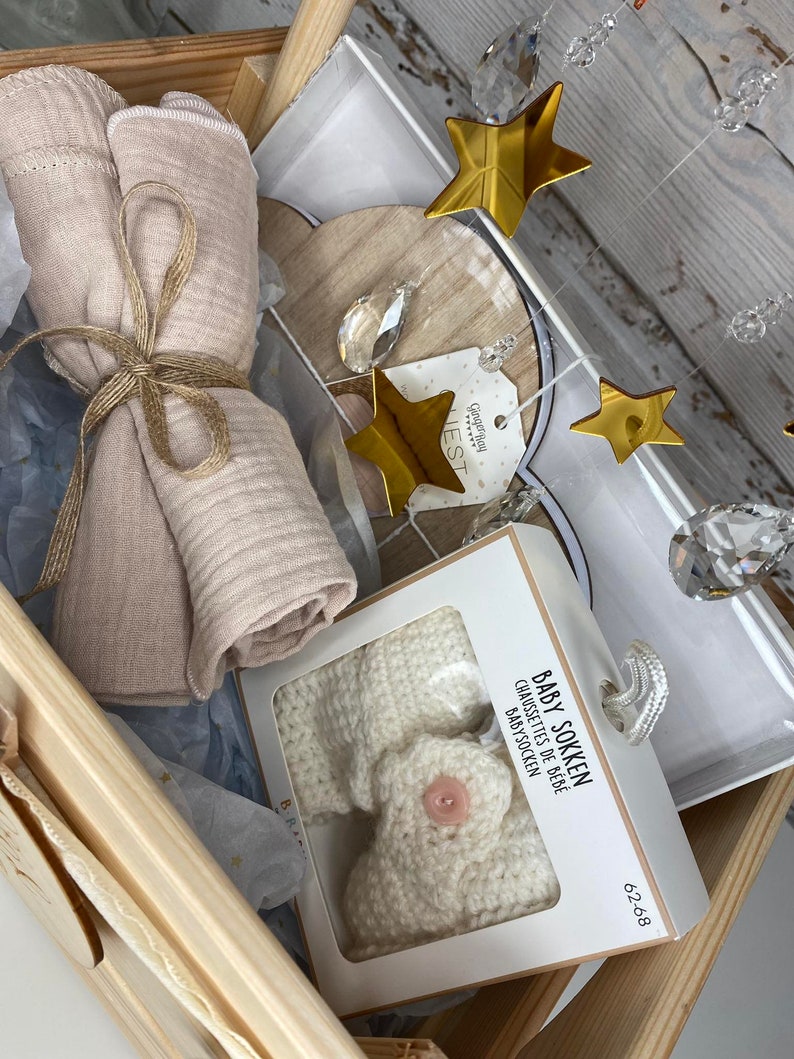 Hello World Baby Shower Crate Versatile Wooden Box & Montessori ...