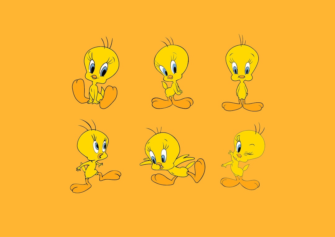 Tweety Bird Svg, Yellow Bird Svg, Cartoon Svg, Tweety Svg, Files for ...