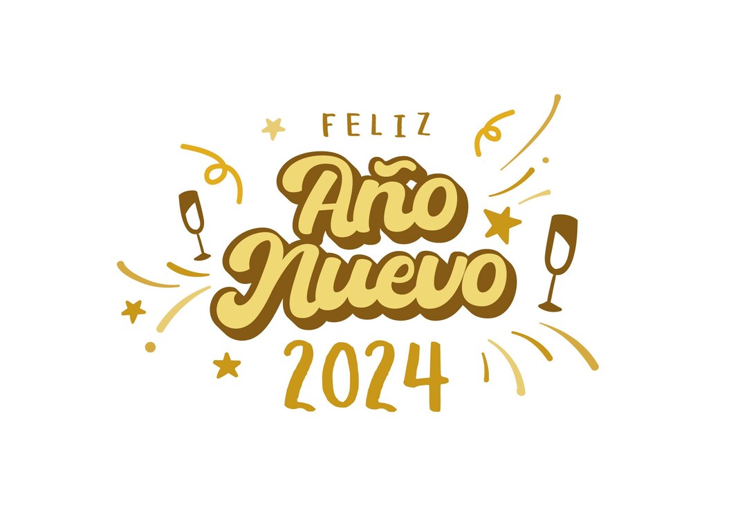 Feliz Año Nuevo 2024, 2024 Año Nuevo Svg, 2024 Svg, Año Nuevo Svg ...
