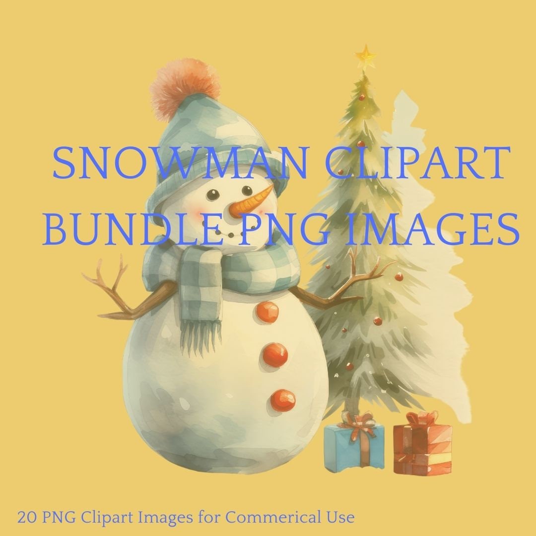 Snowman Clipart Bundle - Etsy