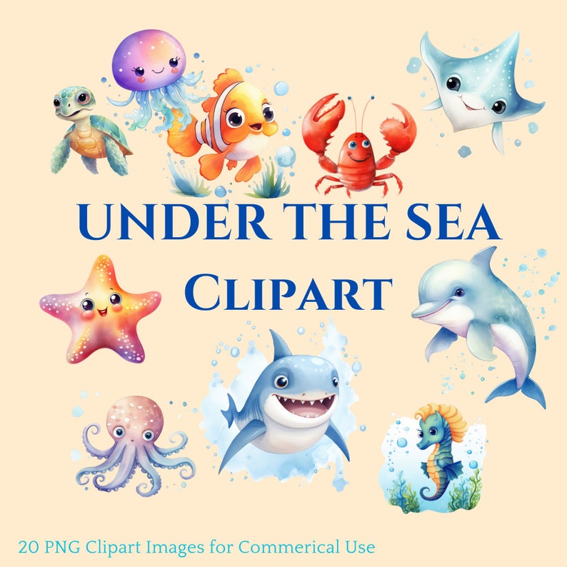 Under the Sea Clipart - Etsy