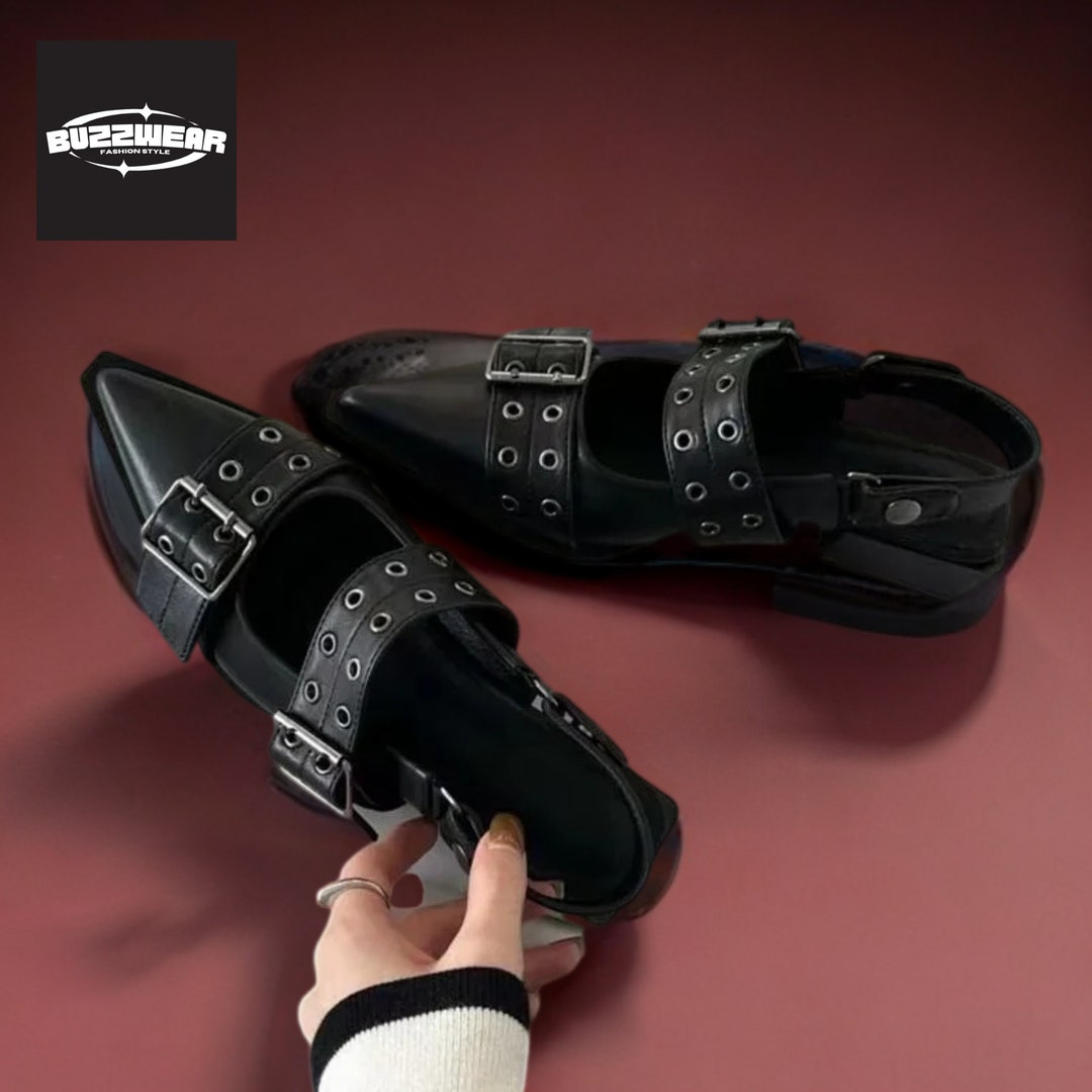 New Rock Gothic Shoes Platform Shoes Metal Shoes Black Shoes Y2K Shoes ...