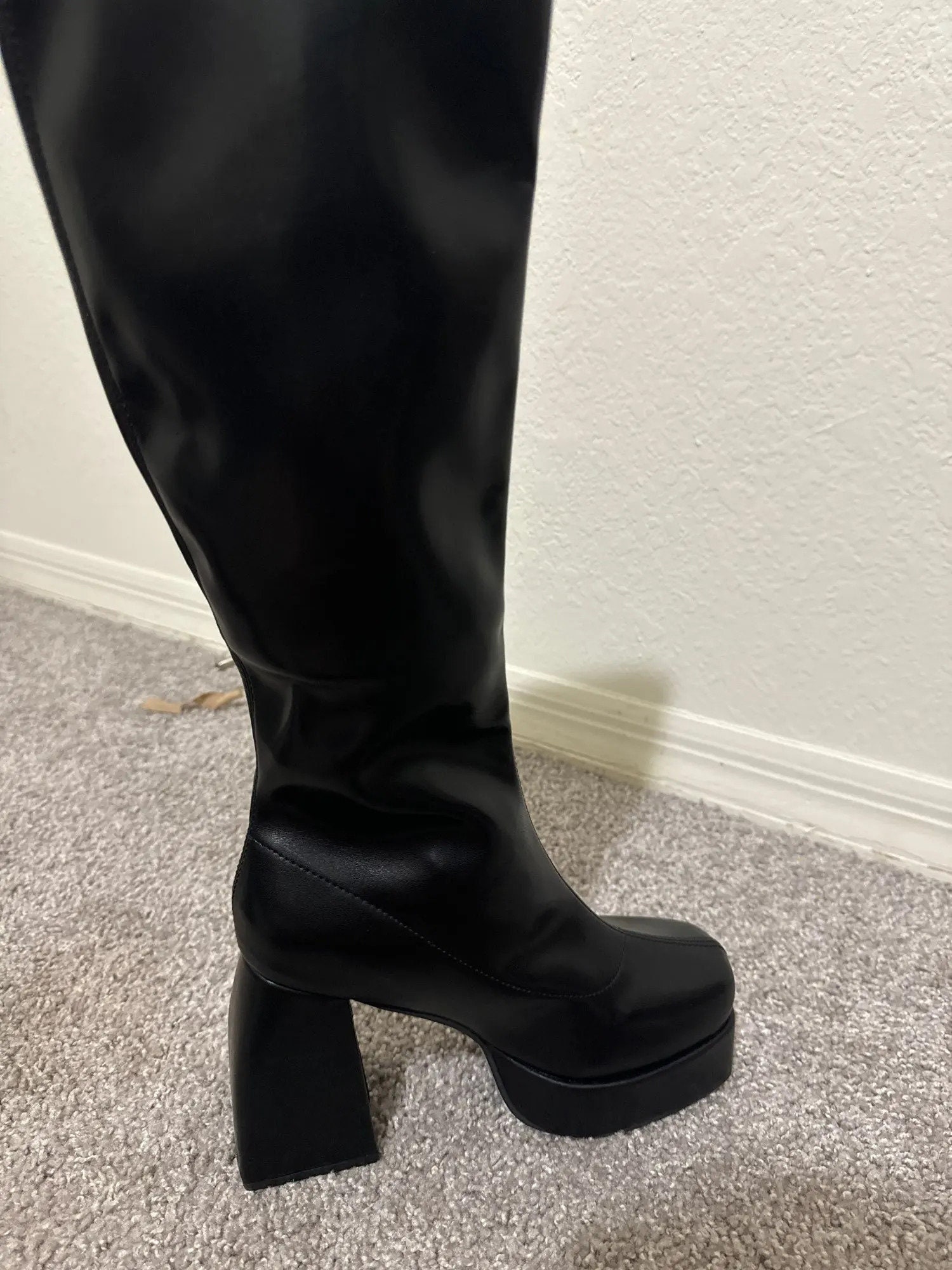 Punk Boots Y2K Boots Gothic Boots Knee High Boots Emo Boots - Etsy