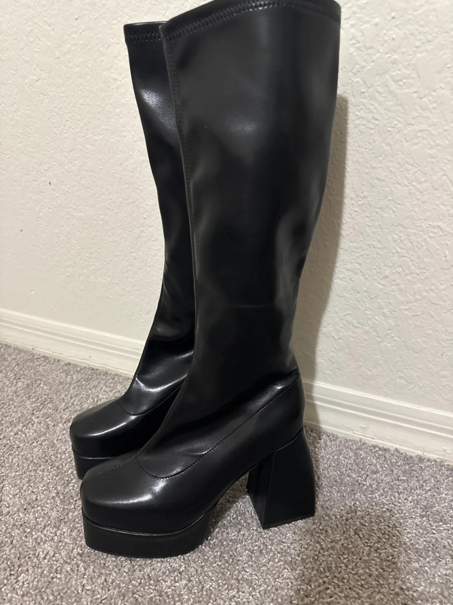 Punk Boots Y2K Boots Gothic Boots Knee High Boots Emo Boots - Etsy