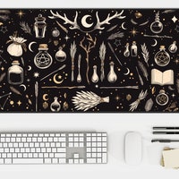 Desk Mat Witchy, Desk Mat Dark Academia, Dark Cottagecore Mouse Pad ...