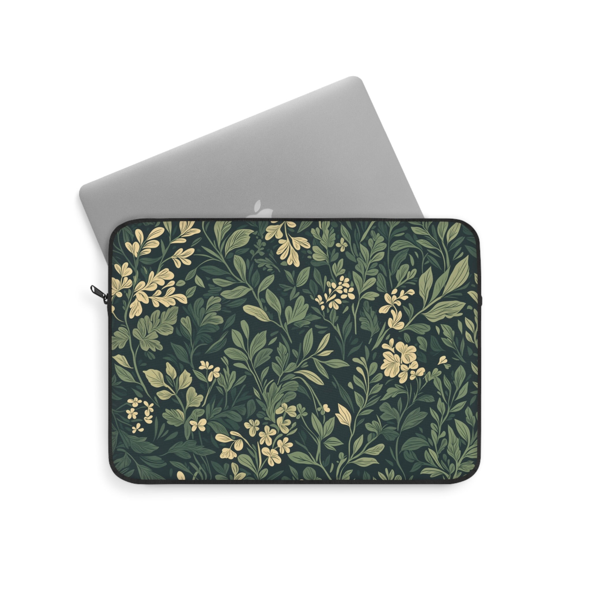 Botanical Charm Laptop Sleeve, Aesthetic Nature-inspired Laptop Case ...