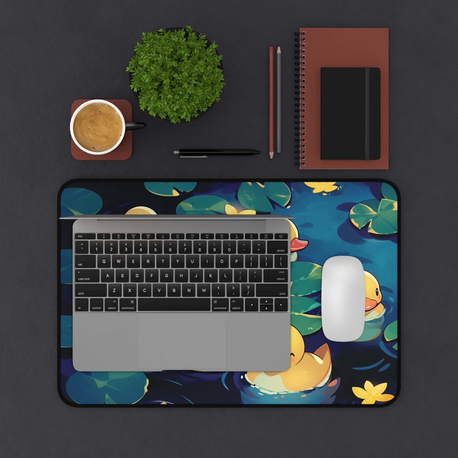 Kawaii Animal Desk Mat | Cute Yellow Ducks, Colorful Desk Pad | Large ...