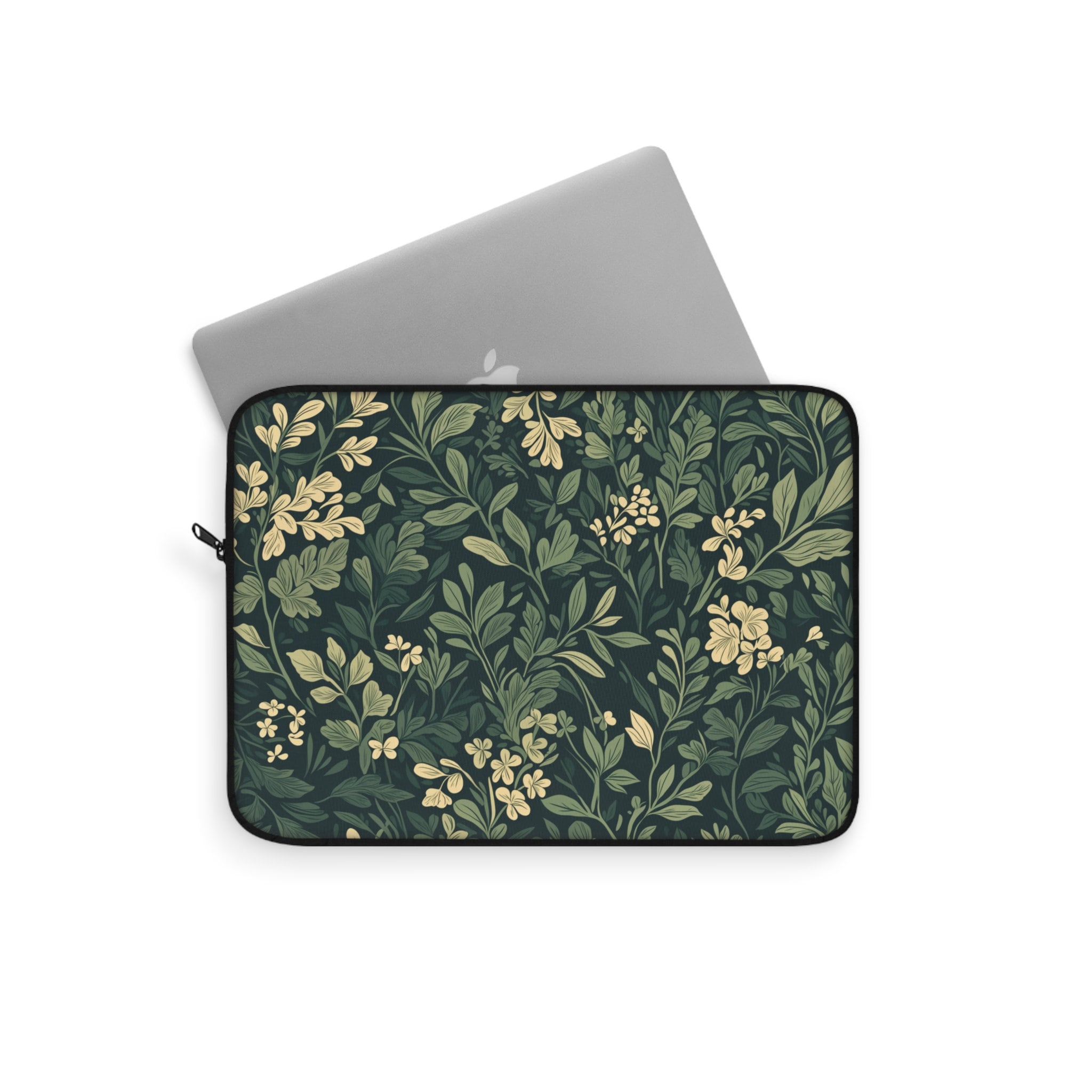 Botanical Charm Laptop Sleeve, Aesthetic Nature-inspired Laptop Case ...