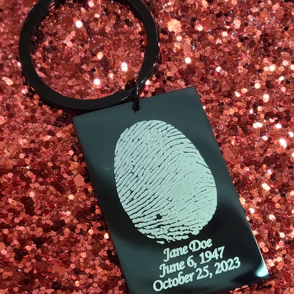 Fingerprint Keychain - Etsy