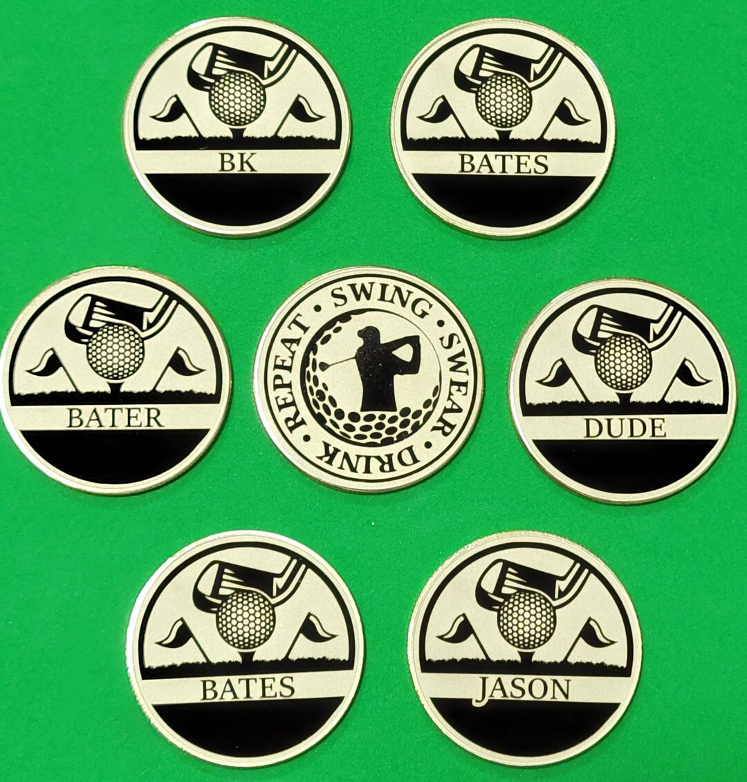 Custom Brass Golf Ball Marker: Personalized Good Luck Coin - Etsy