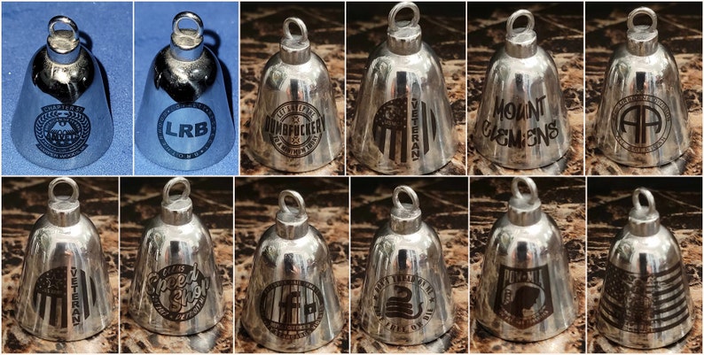Custom Engraved Stainless Steel Guardian Bell Personalized Motorcycle ...