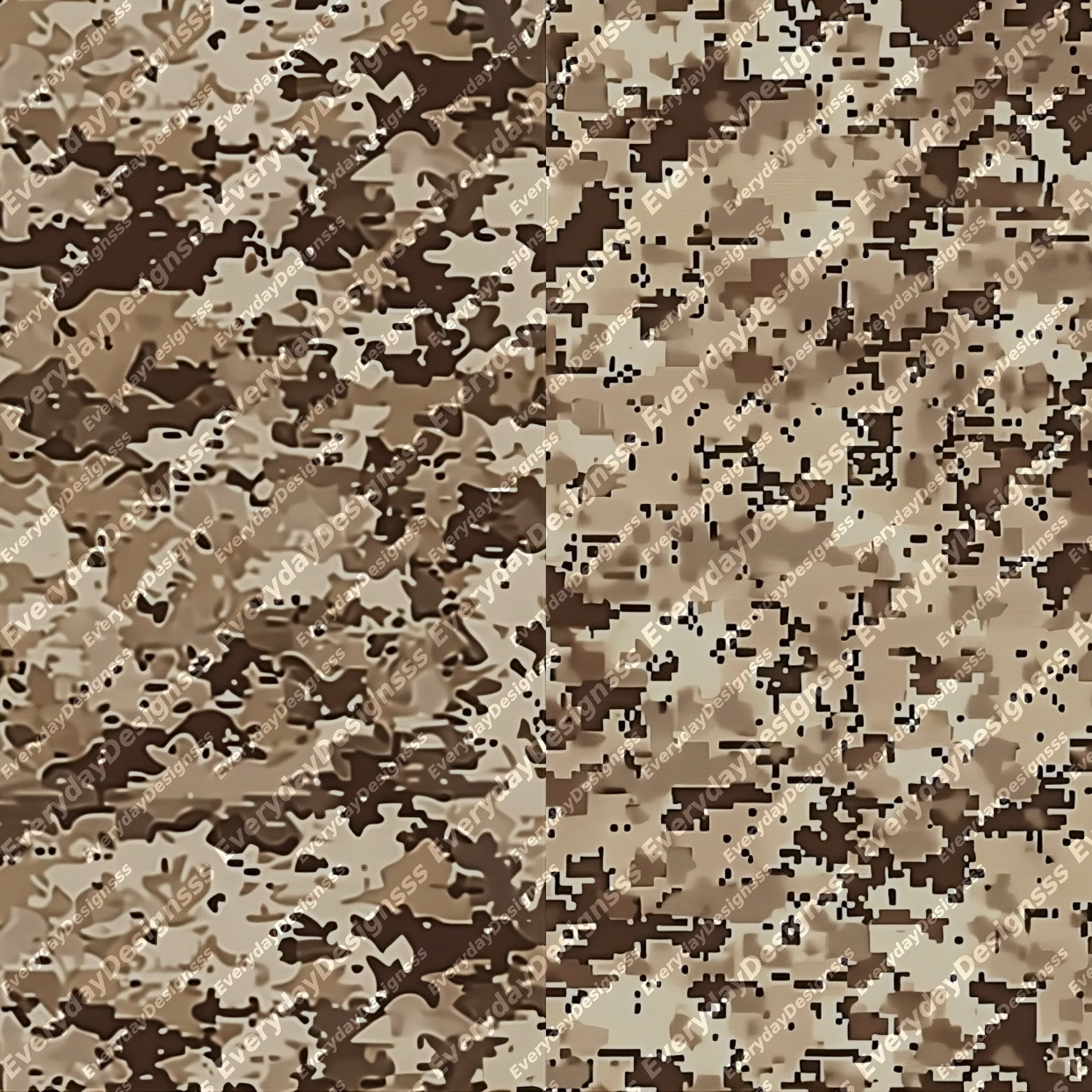 12 Tan,digital Pixelated Camo,seamless Custom Camo,desert,camouflage ...